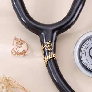 Butterfly Stethoscope Personalized Name Tag|birthflower Stethoscope ID ...