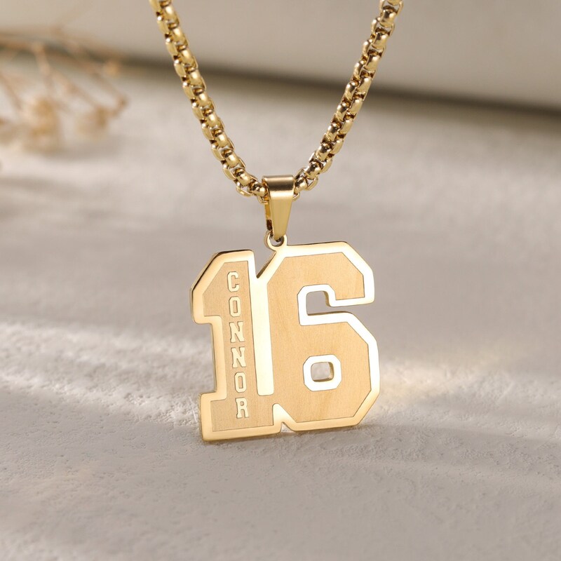 Number Necklace - Etsy