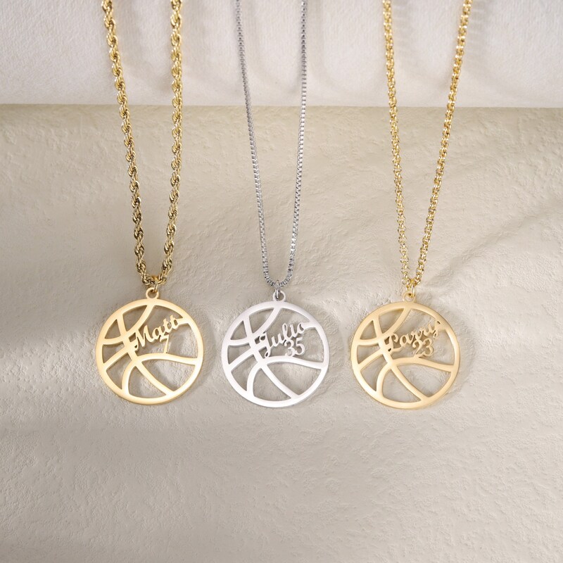 Basketball Necklace - Etsy