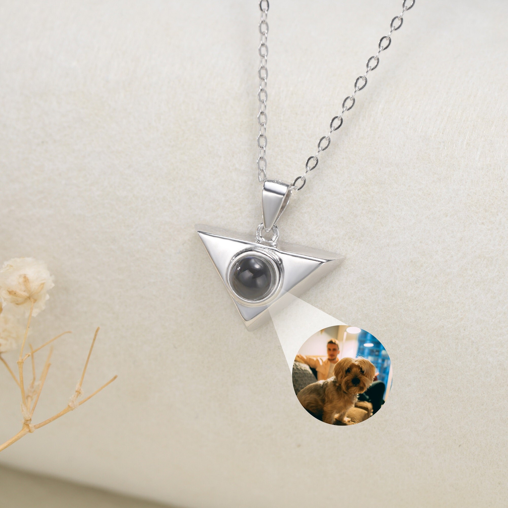 Men's Cross Projection Necklace|personalized Picture Necklace for Dad ...