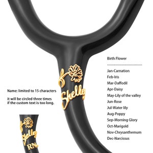 Butterfly Stethoscope Personalized Name Tag|birthflower Stethoscope ID ...
