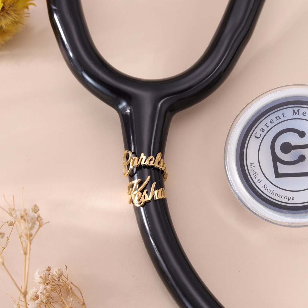 Stethoscope ID Tag|stethoscope Personalized Name Tag With Birthflower ...