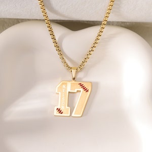 Customized Engraved Sport Number Necklace With Name|baseball Lace ...
