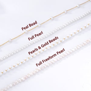 Custom Freshwater Pearl Necklace With Heart Font|white Pearl Chain Name ...