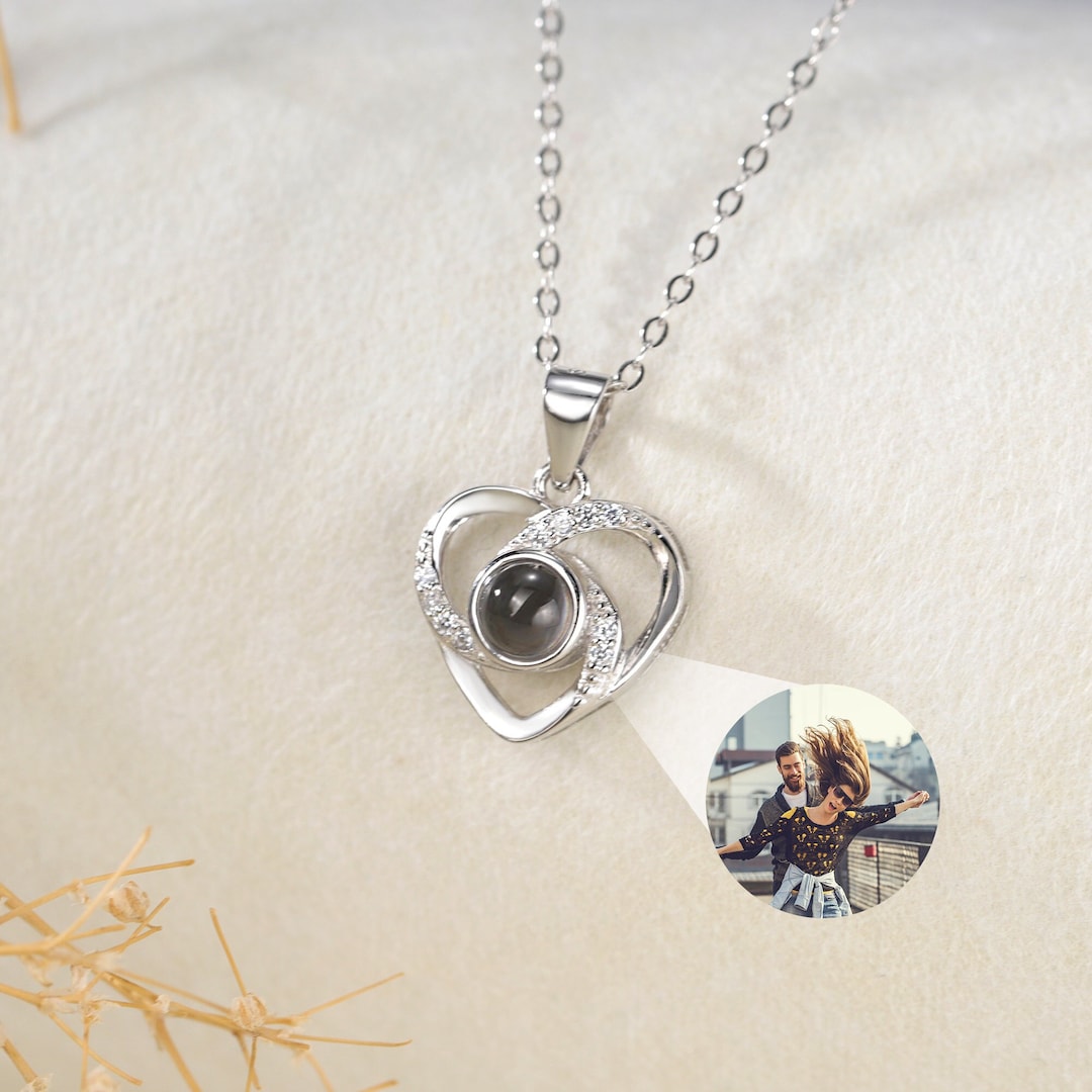 Photo Projection Necklace|infinity Heart Projection Photo Necklace in ...