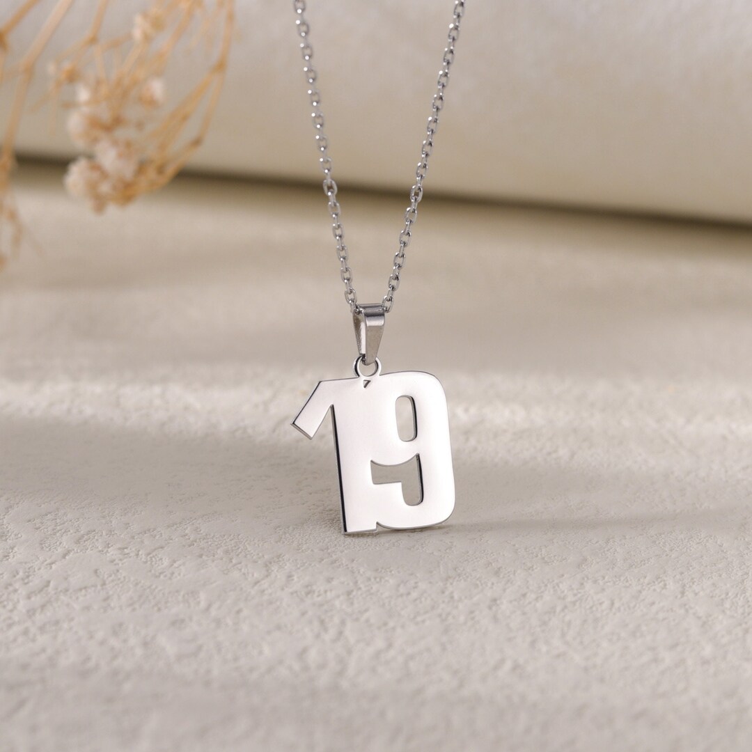Custom Number Necklaceminimalist Year Necklacepersonalized - Etsy