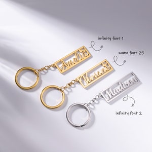 Personalized Name Keychain With Heart|custom Letter Key Chain|your Name Keyrings|name Key Chain ...