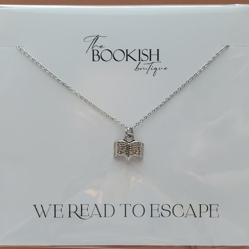 Personalized Book Necklace Book Jewelry Book Lover - Etsy