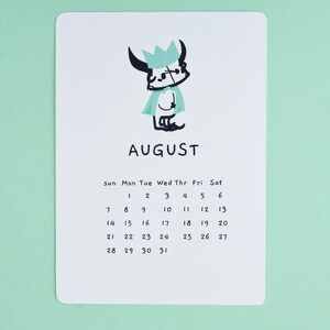Genjo Desktop Calendar 2022 6 Month (july-dec) - Wooden Stand - Etsy