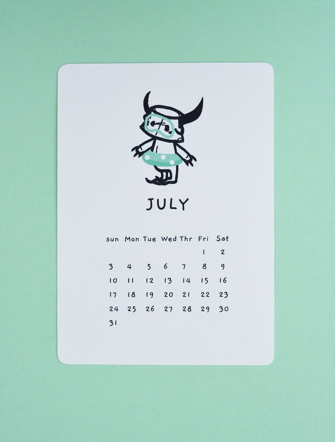 Genjo Desktop Calendar 2022 6 Month (july-dec) - Wooden Stand - Etsy