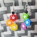 Rainbow Flower Perler Bead Dangle Earrings - Etsy