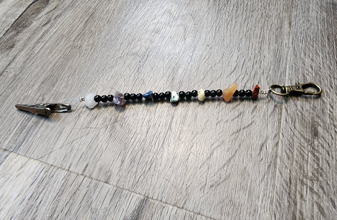 Rainbow Crystal Gemstone Atm Card Clip Keychain - Etsy