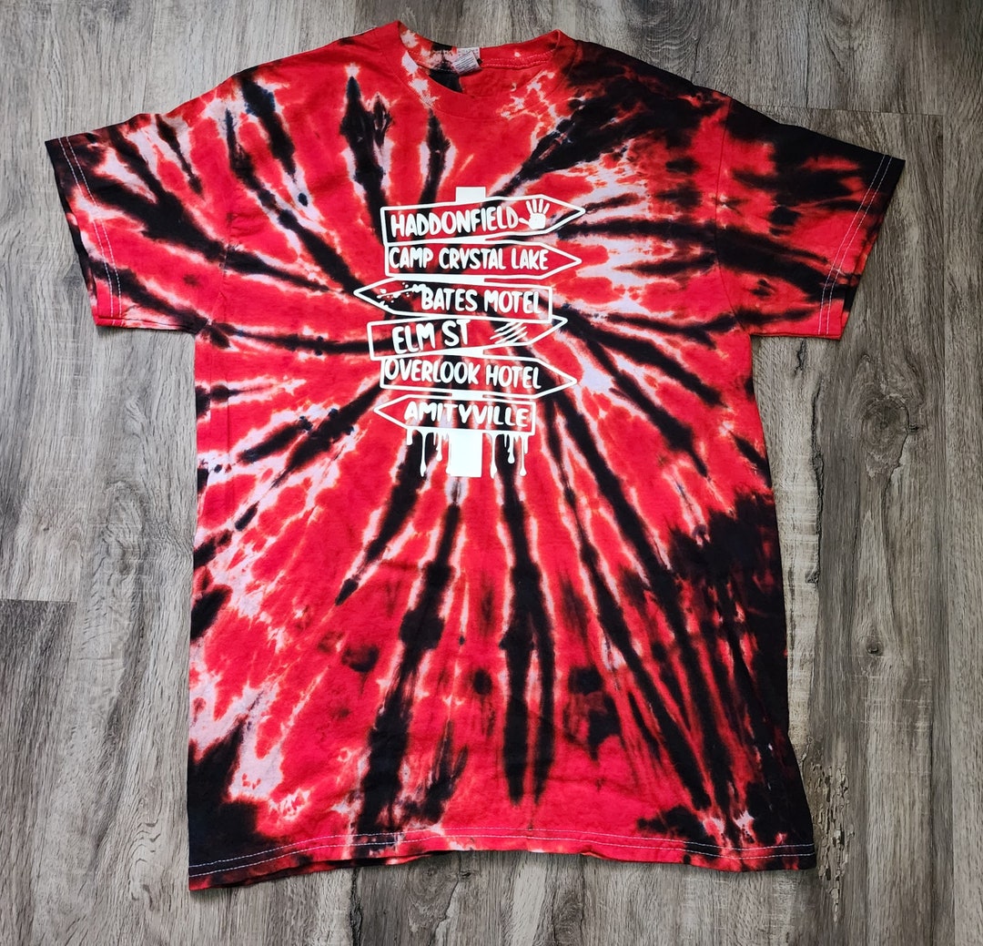 MADE TO ORDER Horror Movie Halloween Glow in the Dark Hand Dyed Tie Dye Tshirt. Sizes Small-5xl ...
