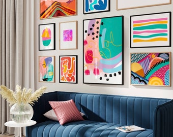 Bright Colorful Art - Etsy