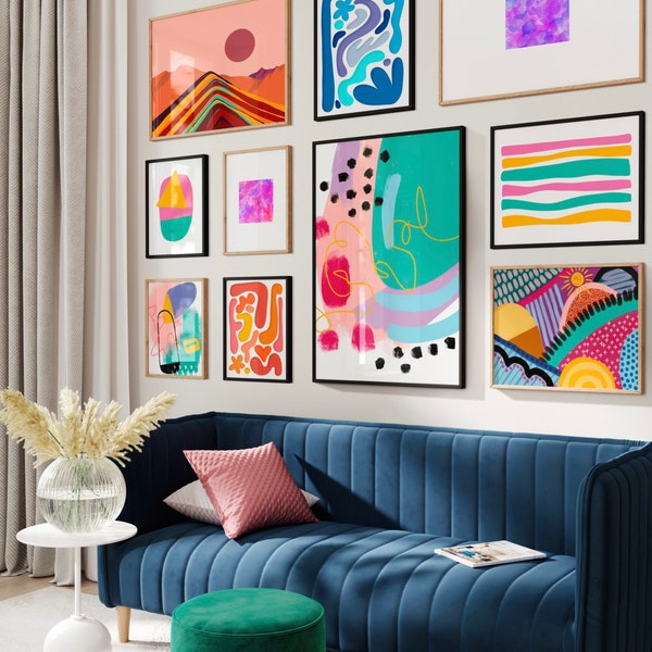 Bright Wall Art - Etsy