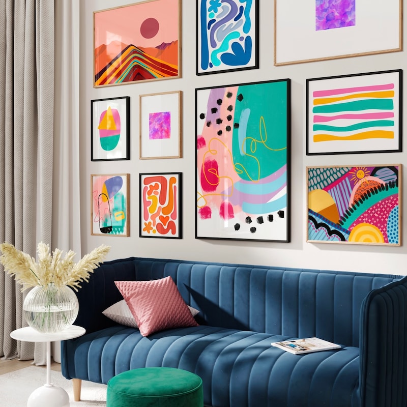 Abstract Gallery Wall - Etsy