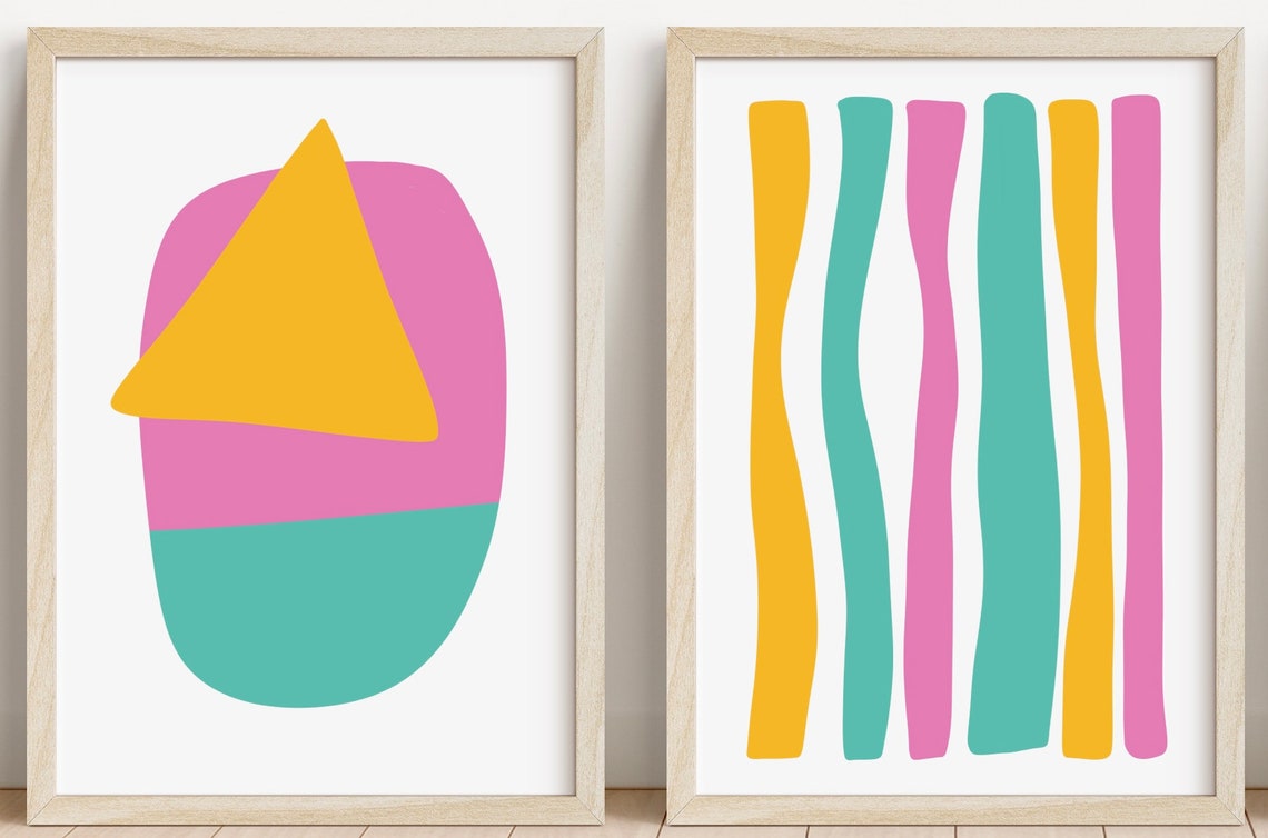 Gallery Wall Prints Set of Vivid Prints Colorful Wall Art - Etsy