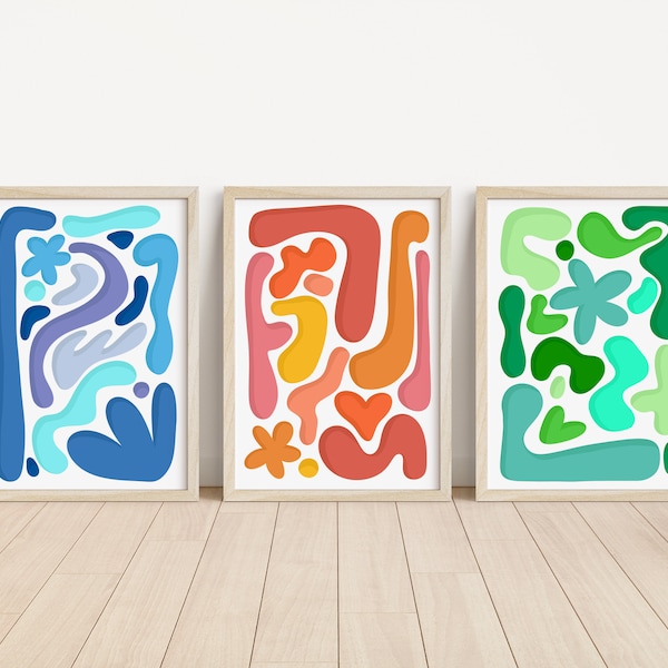 Bright Abstract Art - Etsy