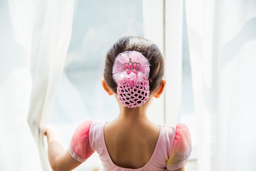 Ballet Hair Net With Barrette Clip | Ballet Hair Bun Cover | Dance Bun ...