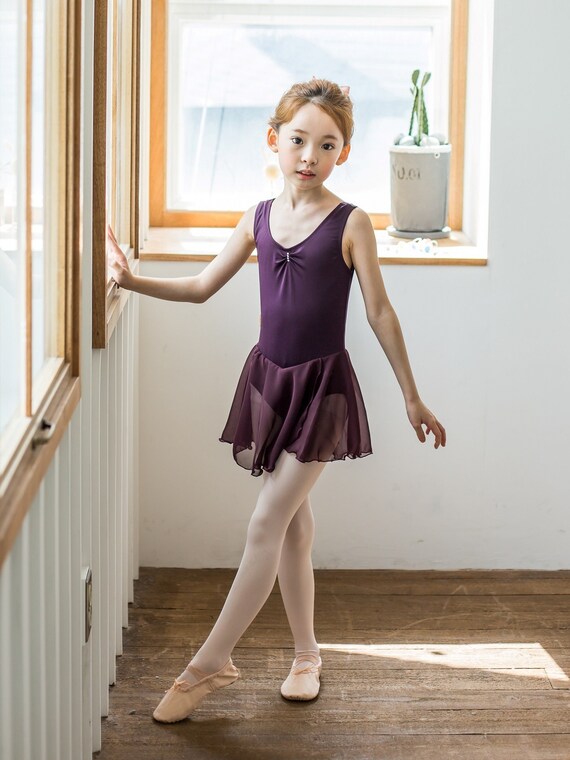 Ballet Dress With Chiffon Skirt Cotton Leotard Large Strap | Etsy