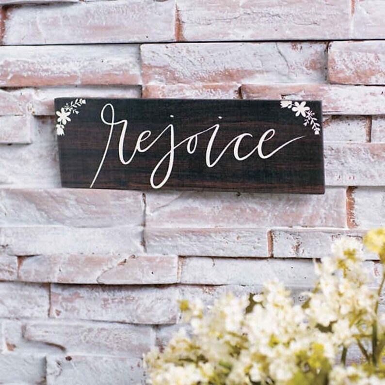 Rejoice Wall Sign - Etsy