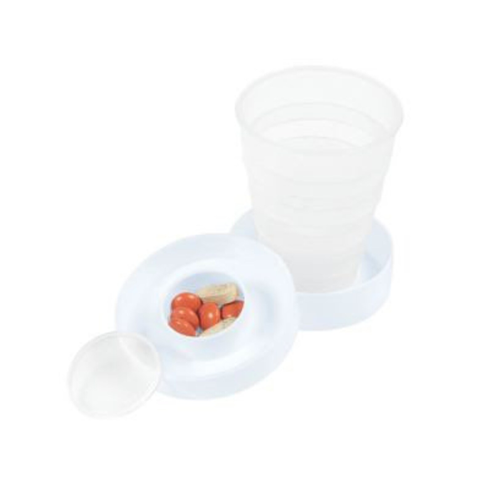 White Collapsible Cup With Pill Box - Etsy