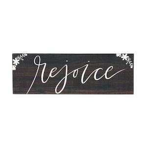 Rejoice Wall Sign - Etsy