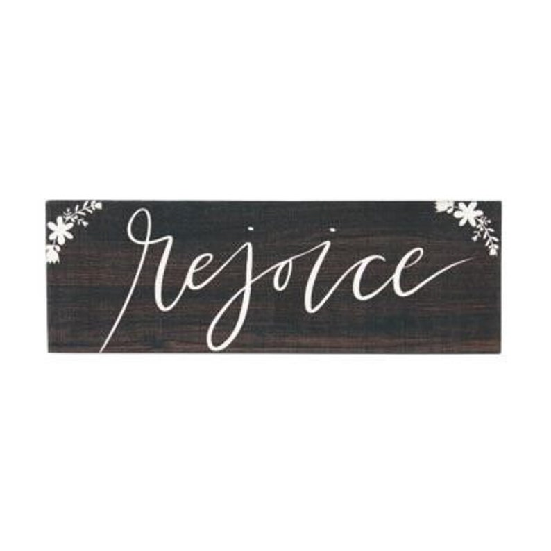 Rejoice Wall Sign - Etsy