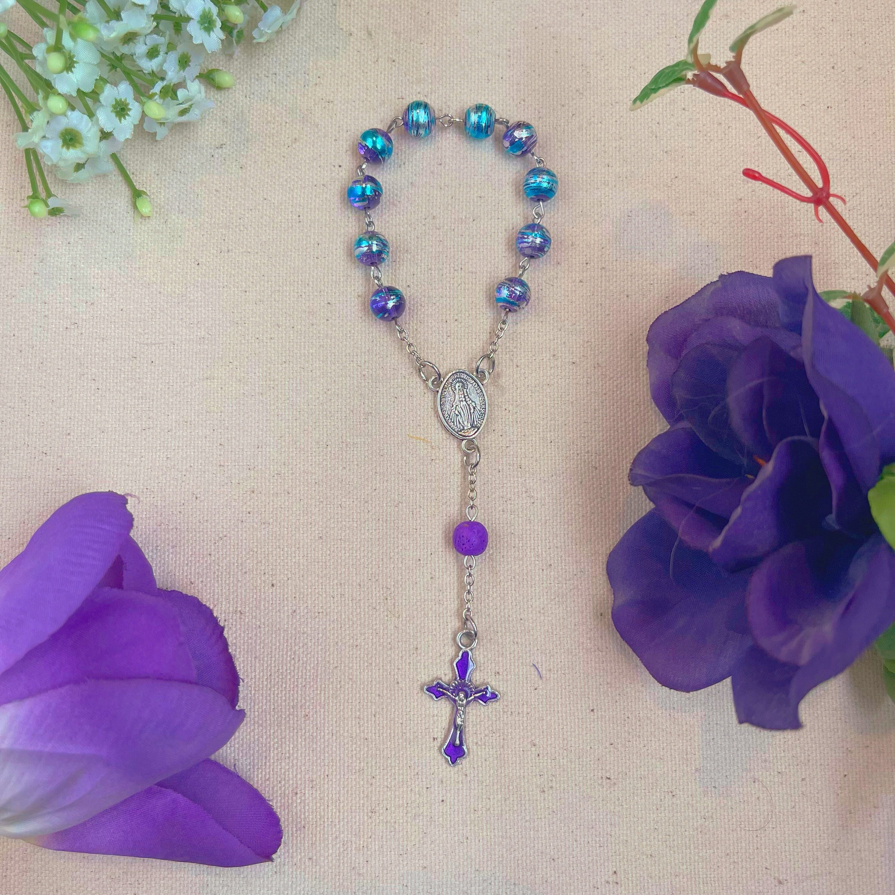 Advent & Lent Inspired Pocket Rosary + Essential Oil Diffuser - Etsy