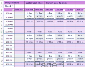Bariatric Post Op Trackers - Etsy