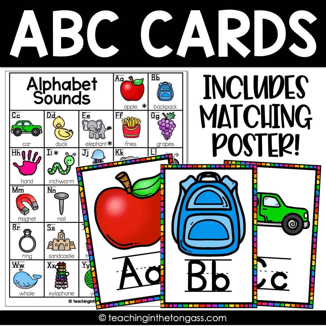 Printable Alphabet Poster and ABC Cards - Etsy