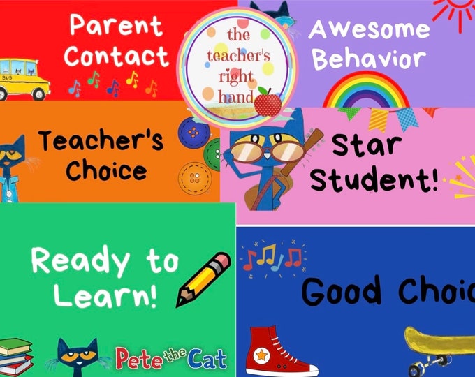 Pete the Cat Themed Behavior Chart - Etsy