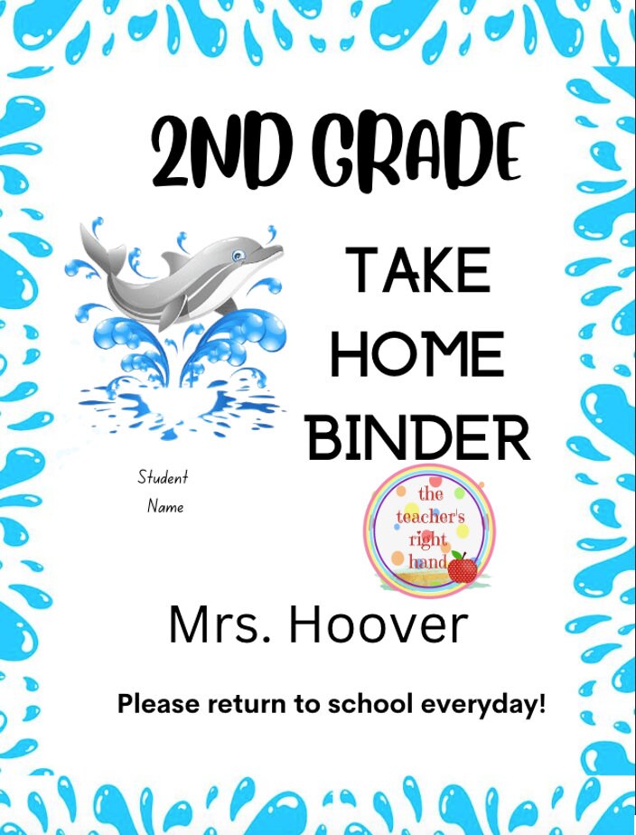 EDITABLE Dolphin-themed BINDER COVER - Etsy
