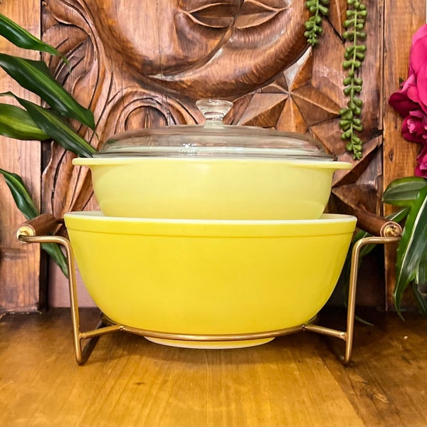 Large Yellow Pyrex Mixing Bowl - Etsy