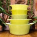 Vintage Pyrex Casserole Set of 5 | Pyrex Verde Green Round Cinderella ...