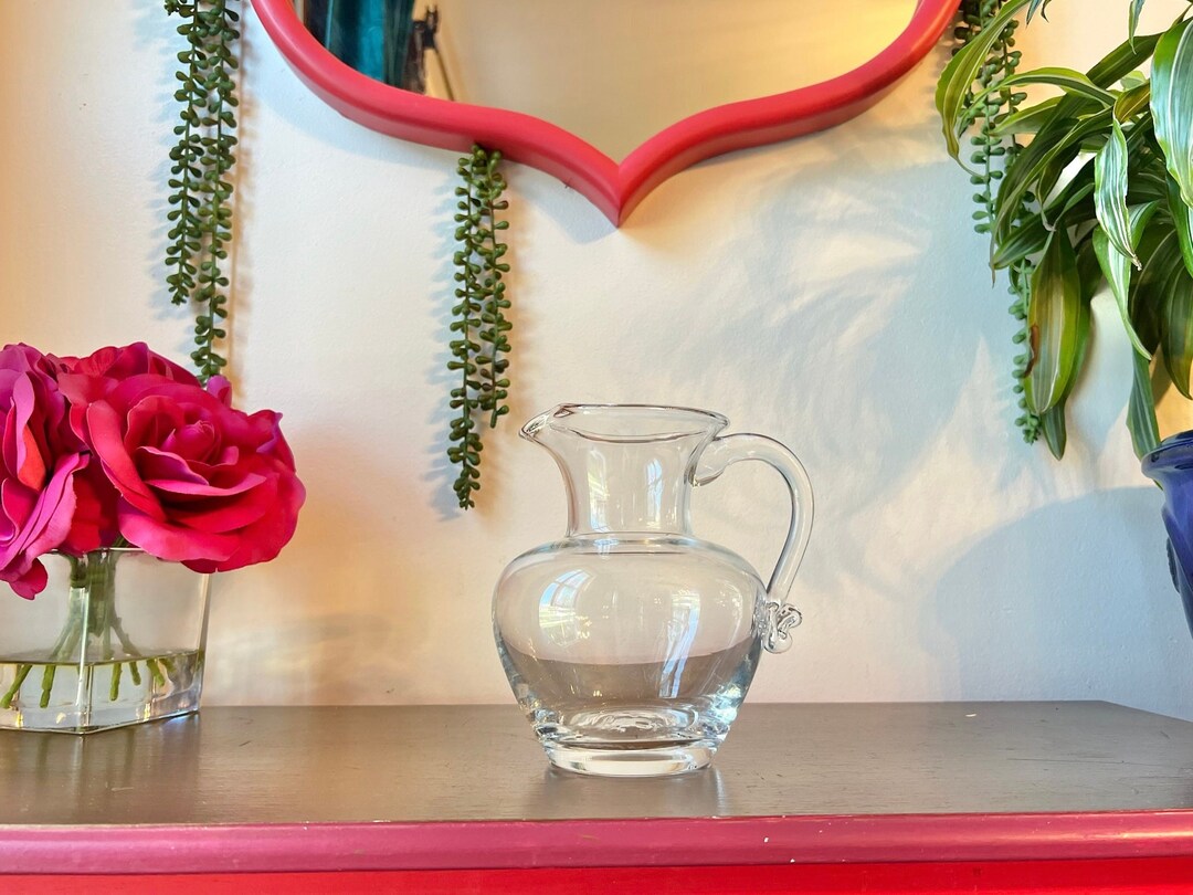 Vintage Simon Pearce Meriden Handblown Glass Pitcher - Etsy