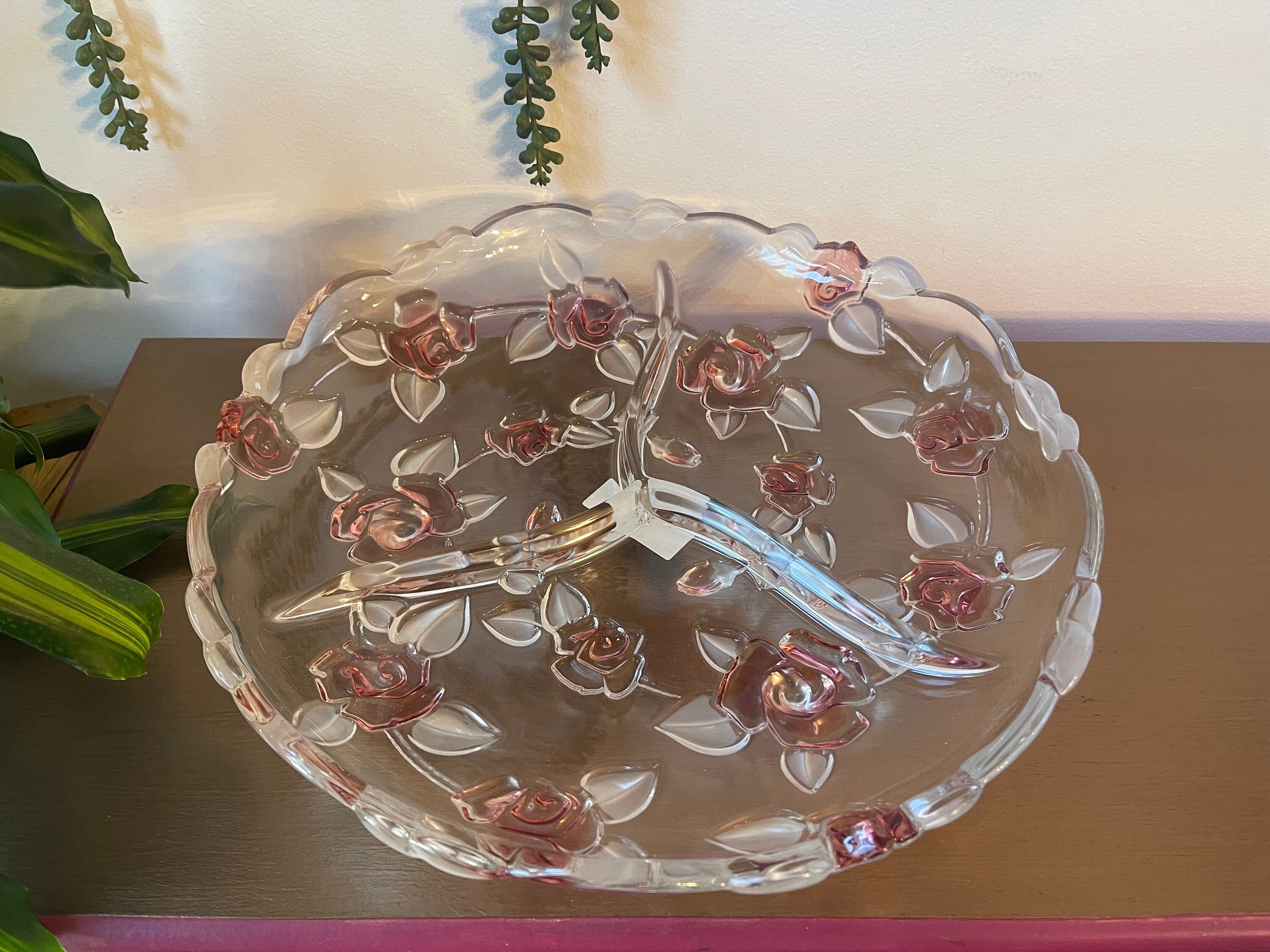 Vintage Mikasa Bella Rosa Pattern Divided Relish Dish | Pink Roses ...