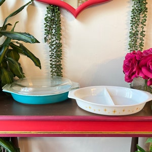 Vintage Pyrex Constellation & Promotional Princess Turquoise Baking ...