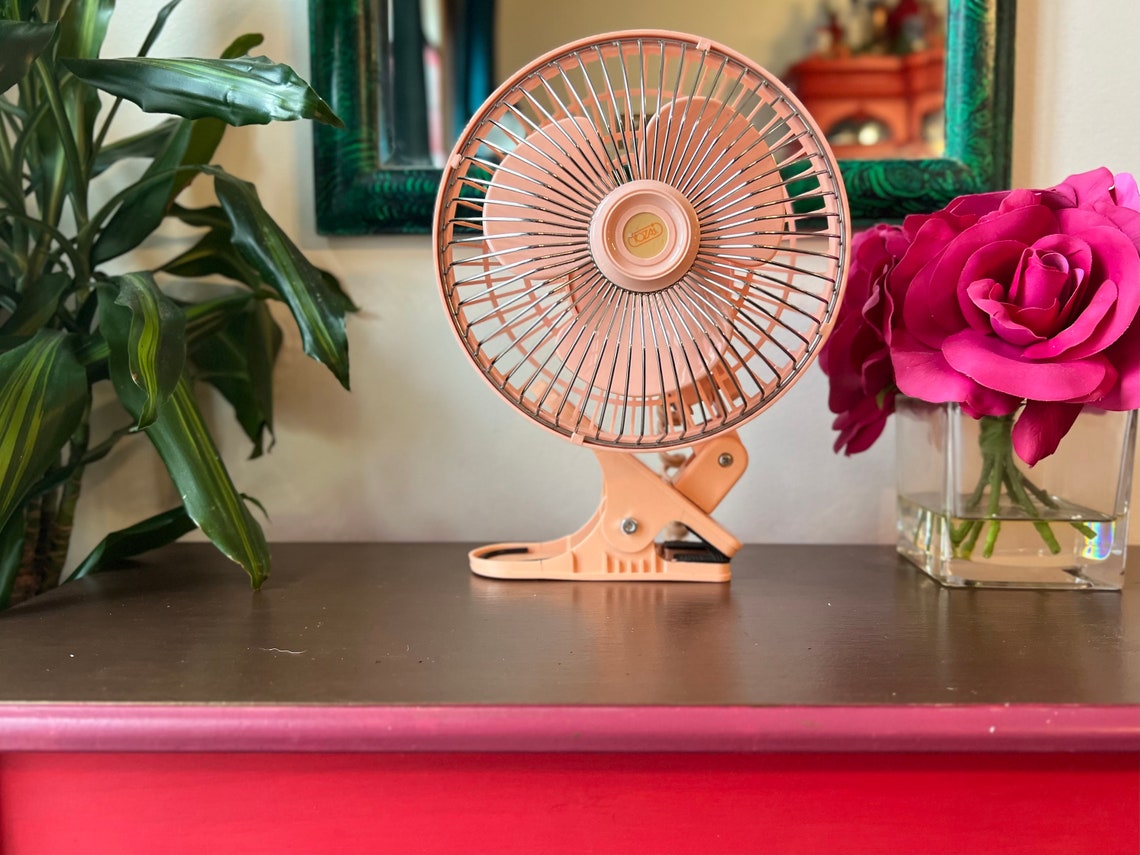 Vintage Pink Fan 6 Inch Tozai Deluxe Personal Fan Model - Etsy