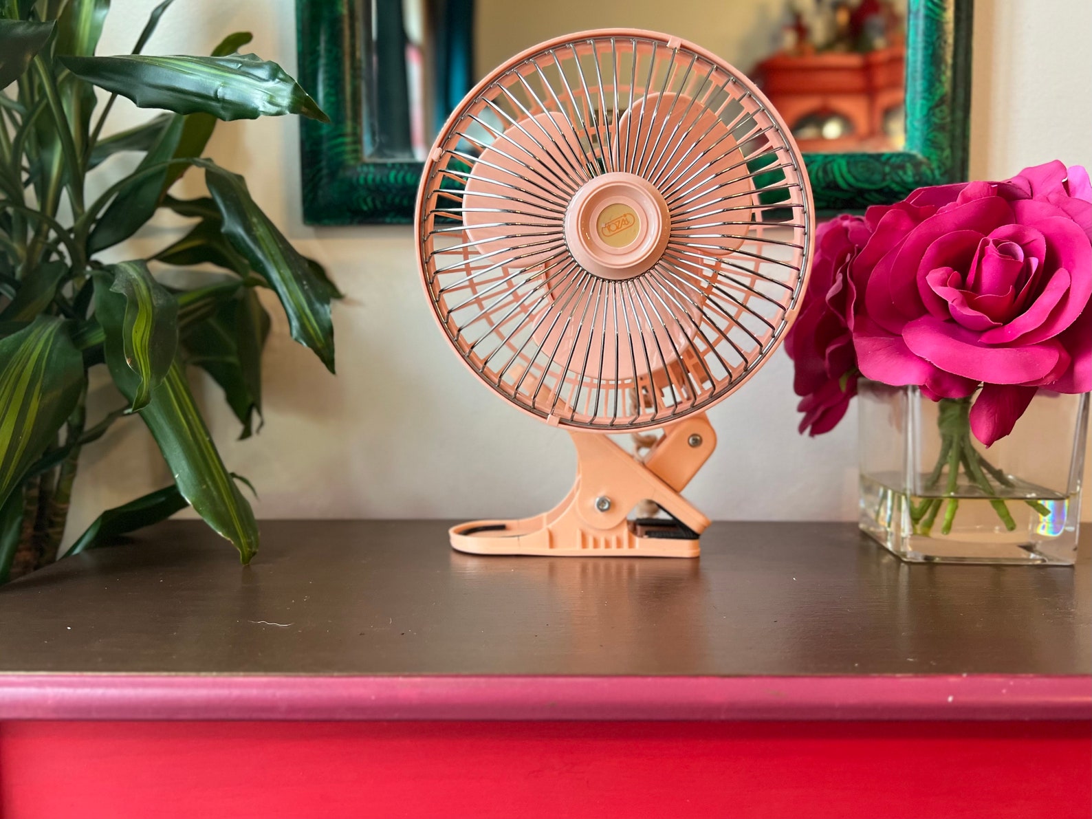 Vintage Pink Fan 6 Inch Tozai Deluxe Personal Fan Model - Etsy