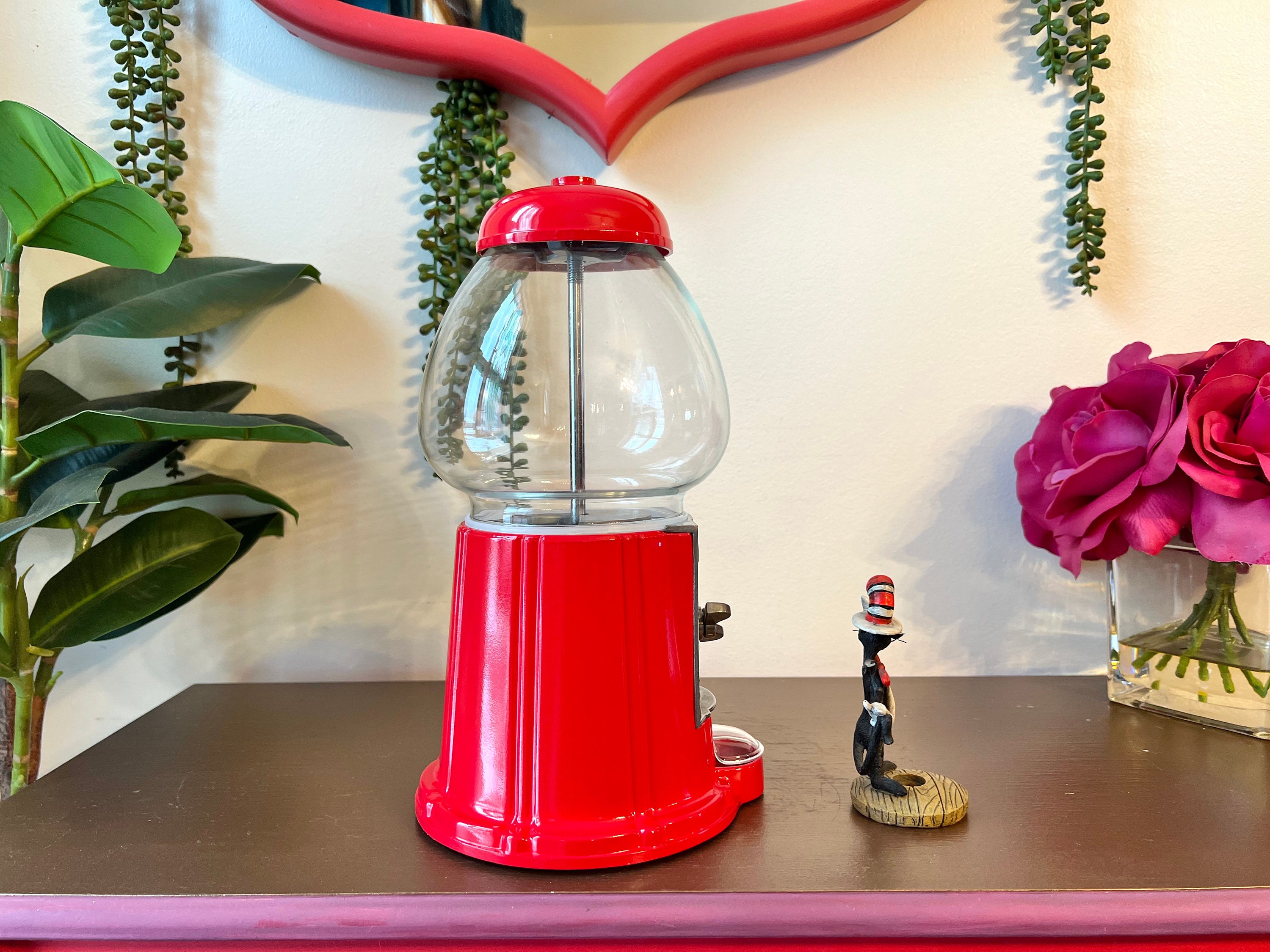 Vintage Gumball Machine Dr. Suess the Cat in the Hat Metal Gumball ...