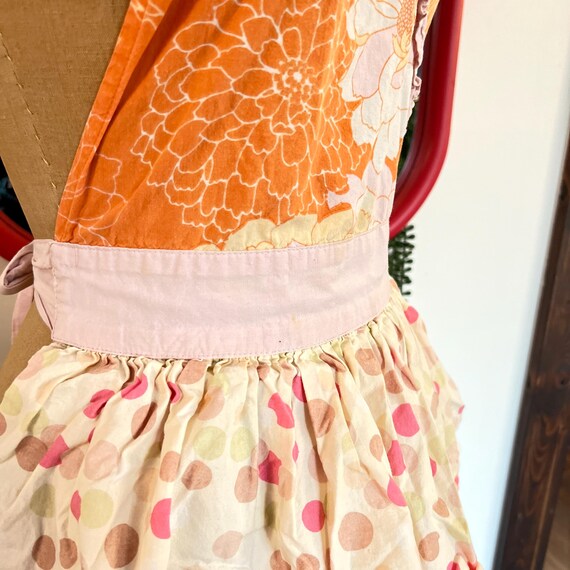Vintage Tiered Diner Apron, Floral Farmhouse Kitchen - Gem