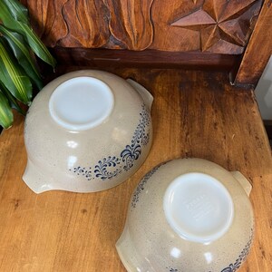 Vintage Pyrex Cinderella Mixing Bowls Homestead Pattern Set of 4 Beige ...