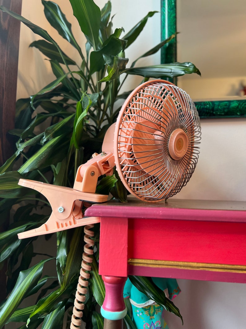Vintage Pink Fan 6 Inch Tozai Deluxe Personal Fan Model - Etsy