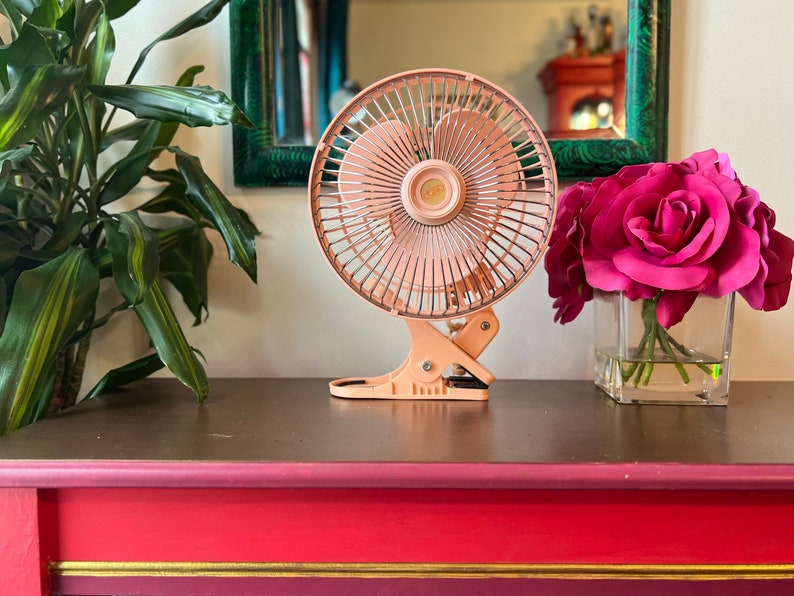 Vintage Pink Fan 6 Inch Tozai Deluxe Personal Fan Model - Etsy
