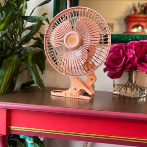 Vintage Pink Fan | 6 Inch Tozai Deluxe Personal Fan Model KH-06C1 ...