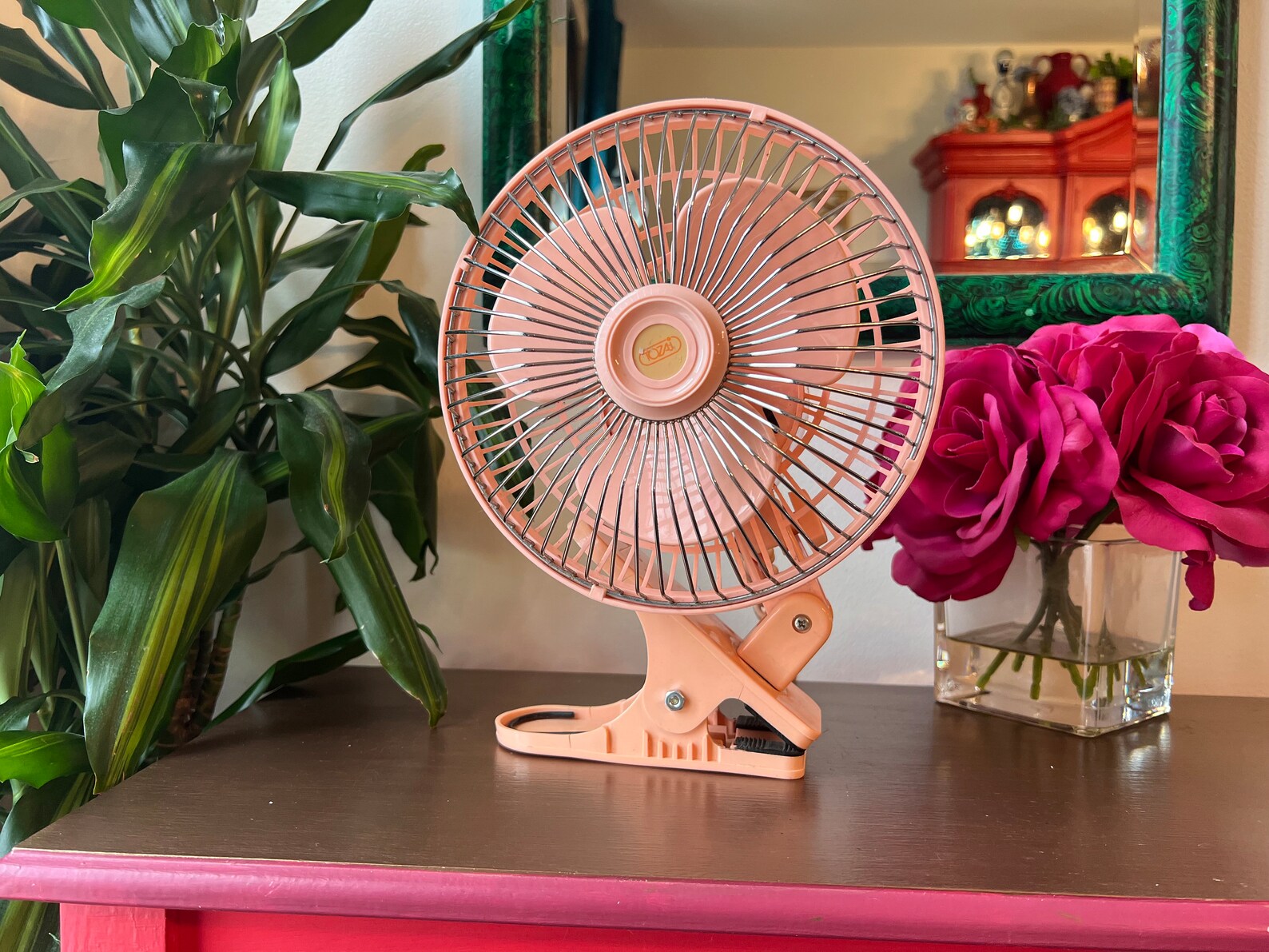 Vintage Pink Fan 6 Inch Tozai Deluxe Personal Fan Model - Etsy