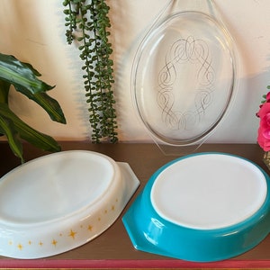Vintage Pyrex Constellation & Promotional Princess Turquoise Baking ...