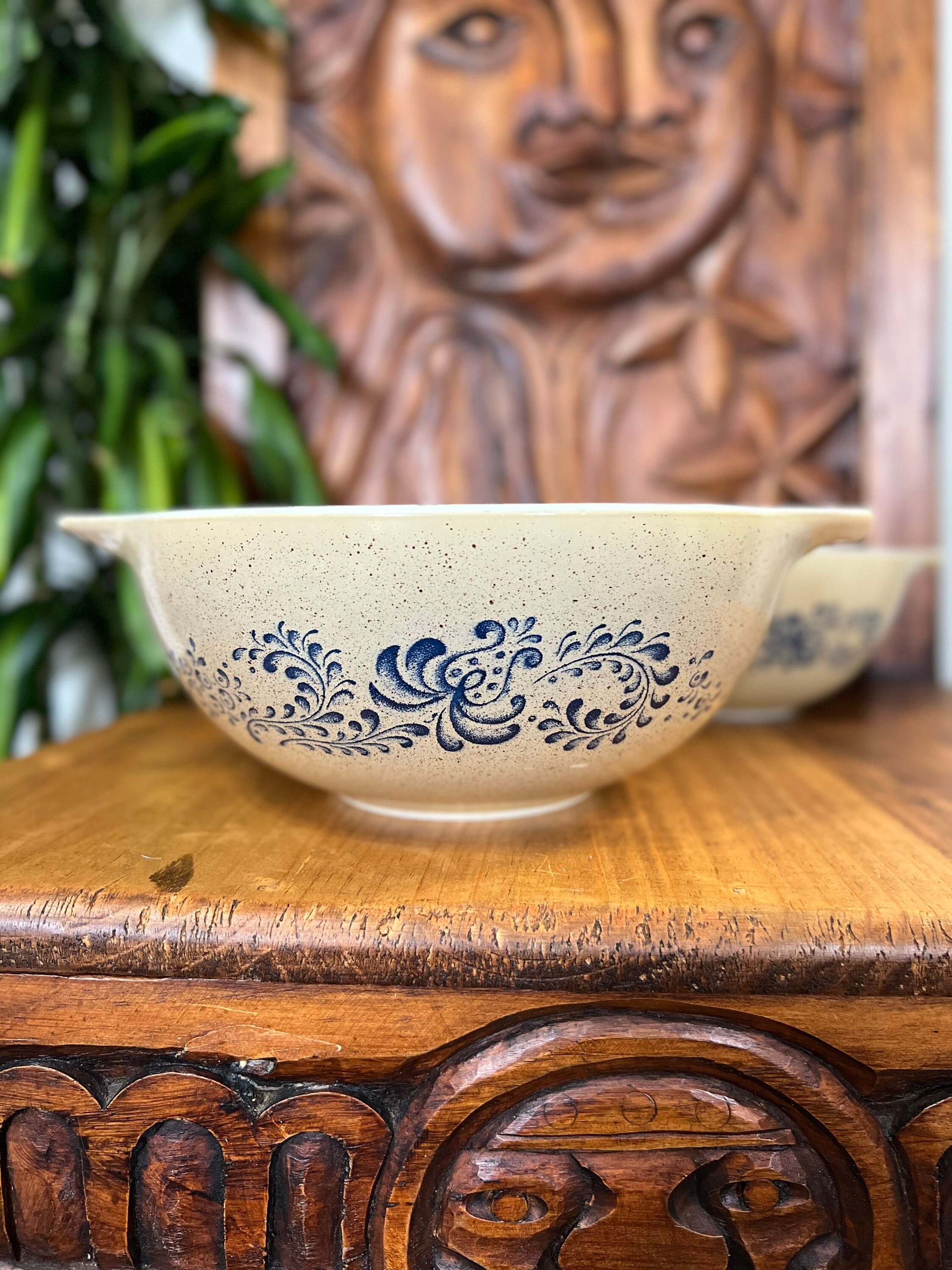 Vintage Pyrex Cinderella Mixing Bowls Homestead Pattern Set of 4 Beige ...