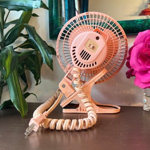 Vintage Pink Fan | 6 Inch Tozai Deluxe Personal Fan Model KH-06C1 ...